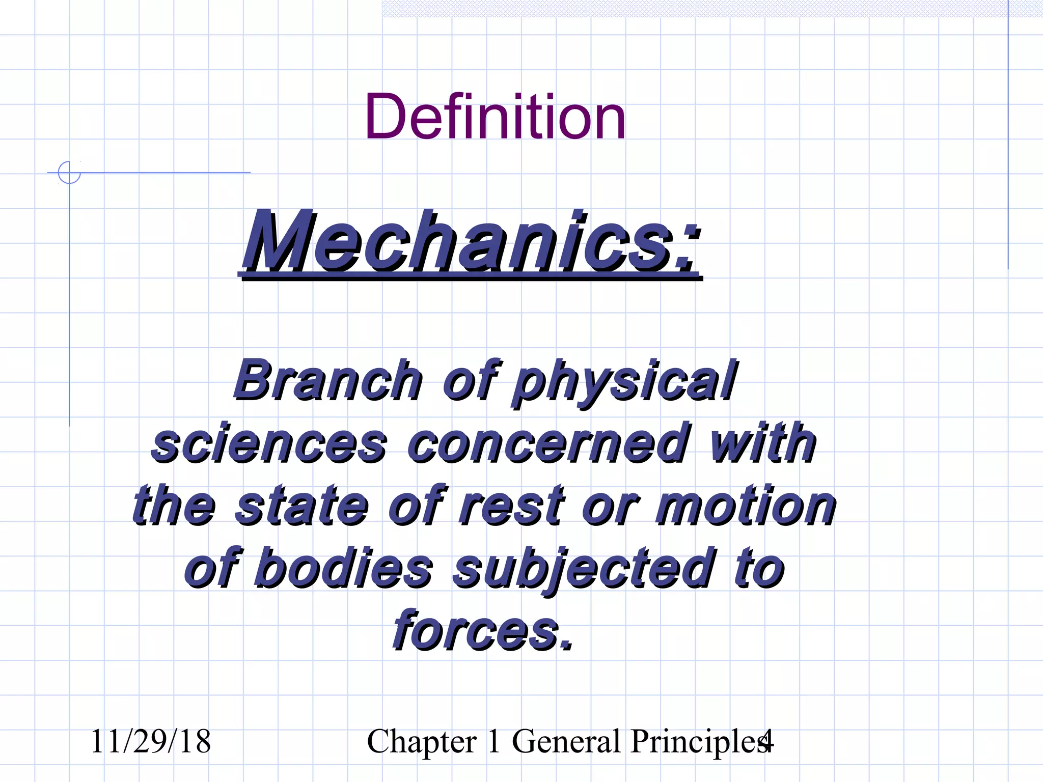 Introduction to mechanics | PPT
