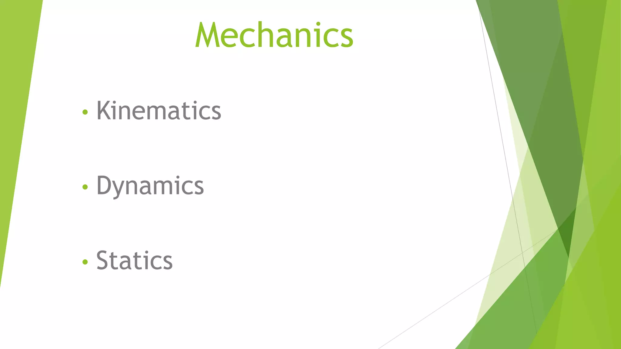 Introduction to mechanics | PPT