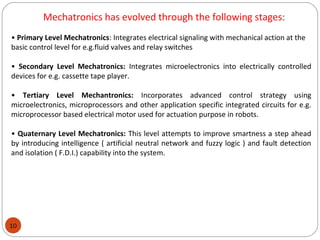 Introduction to mechatronics | PPT