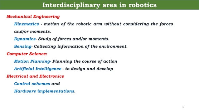 Introduction to Robots and Robotics | PPTX | Robotics | Technology ...