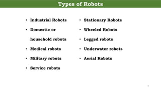 Introduction to Robots and Robotics | PPTX