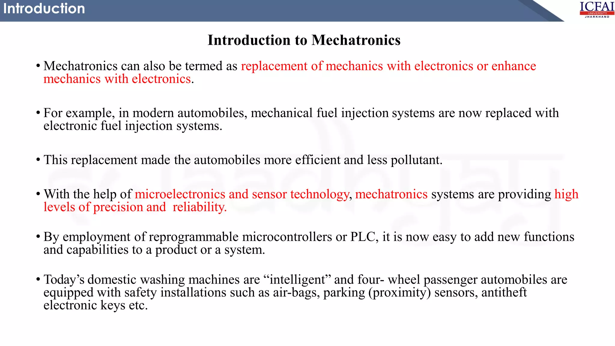 Introduction to Mechatronics.pdf | Robotics | Technology & Computing