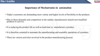 Introduction to Mechatronics.pdf | Robotics | Technology & Computing