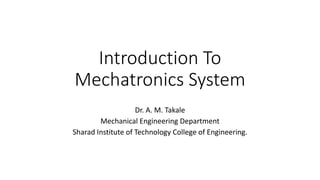 Introduction To Mechatronics System.pptx | Robotics | Technology ...