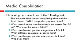 Introduction to media institutions | PPT