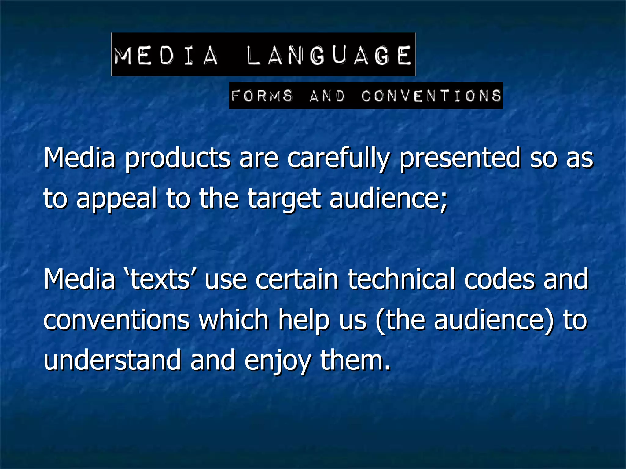 Introduction to Media Language | PPT