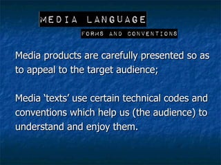 Introduction to Media Language | PPT