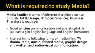 Introduction to Media Studies | PPTX | Education