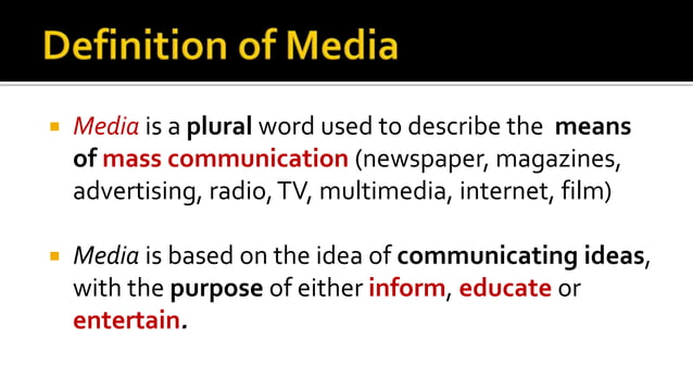 Introduction to Media Studies | PPTX | Education
