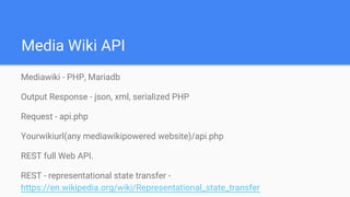 Introduction to mediawiki api | PDF