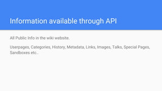 Introduction to mediawiki api | PDF | Web Design and HTML | Internet