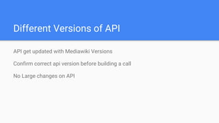 Introduction to mediawiki api | PDF