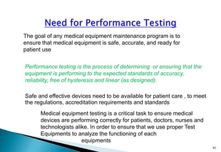 Introduction to medical equipments safety and testing | PPTX