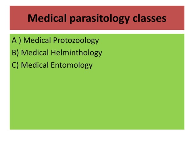 Introduction to medical parasitology | PPTX | Biological Sciences | Science