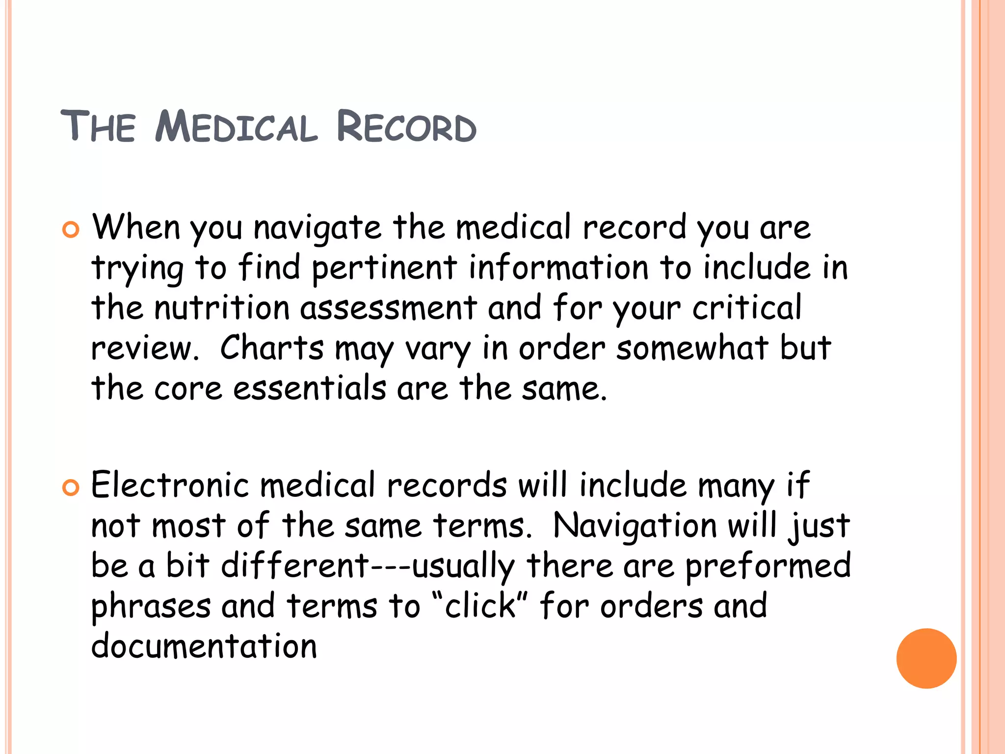 Introduction to Medical records and Documentation revised 01-13 | PPT