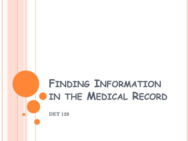 Introduction to Medical records and Documentation revised 01-13 | PPT