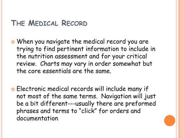 Introduction to Medical records and Documentation revised 01-13 | PPT