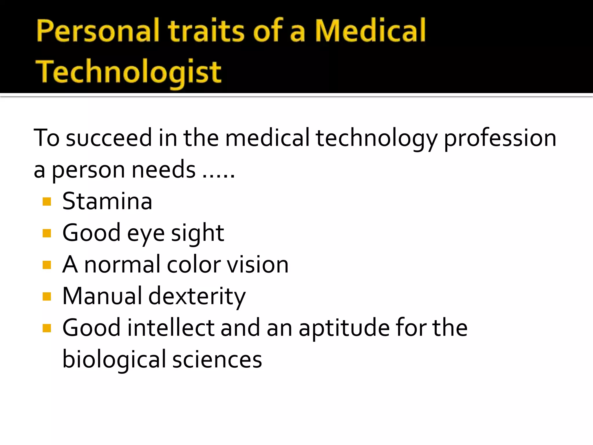 Introduction to medical technology chapter 1 | PPTX
