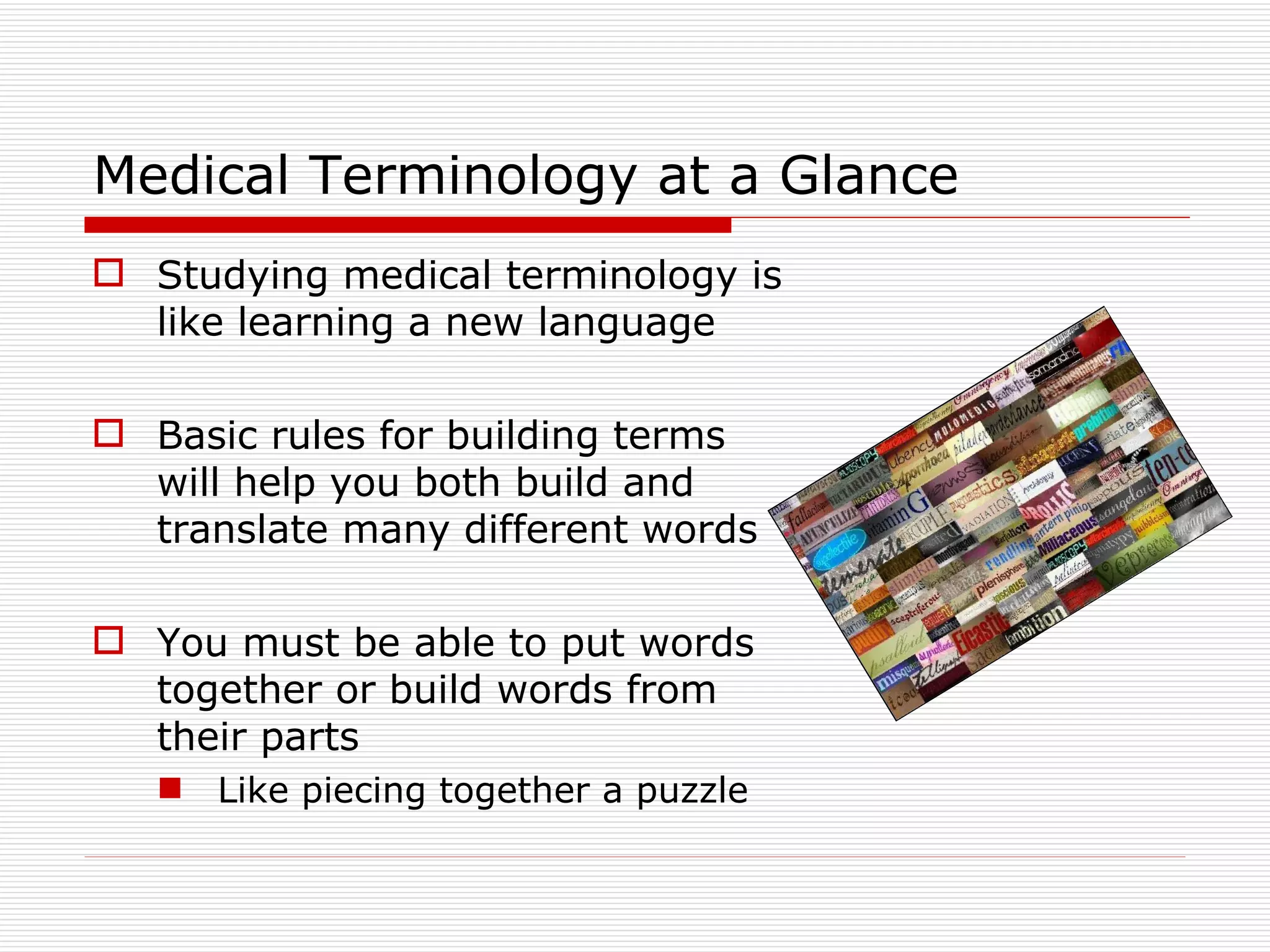 Introduction to Medical Terminology | PPT