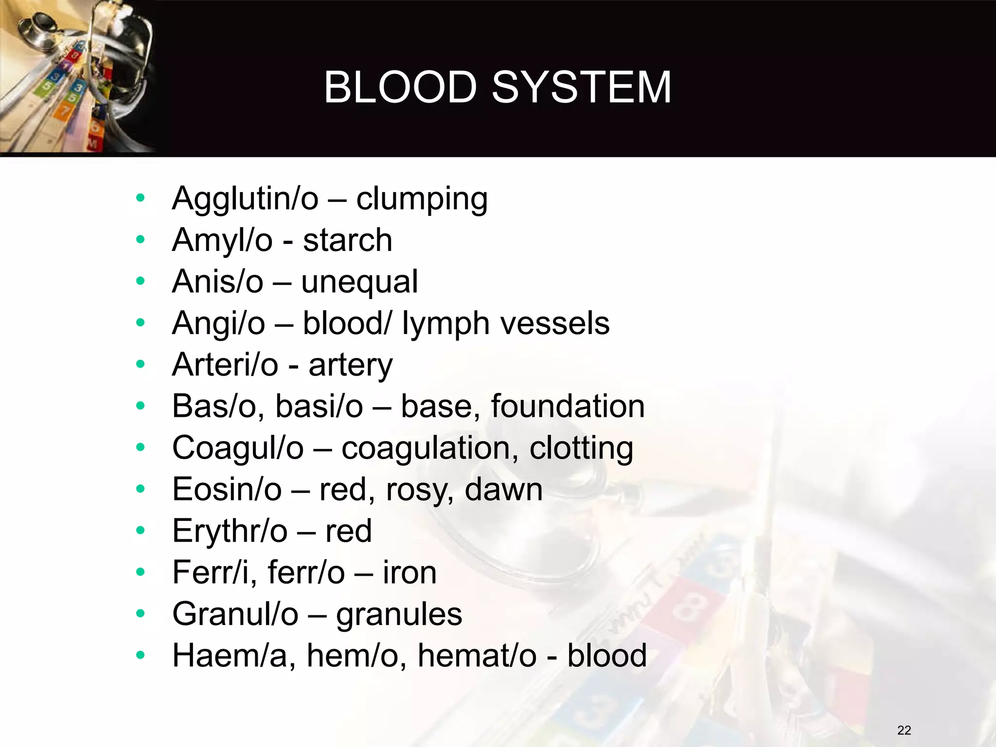 Introduction to medical terminology | PPT