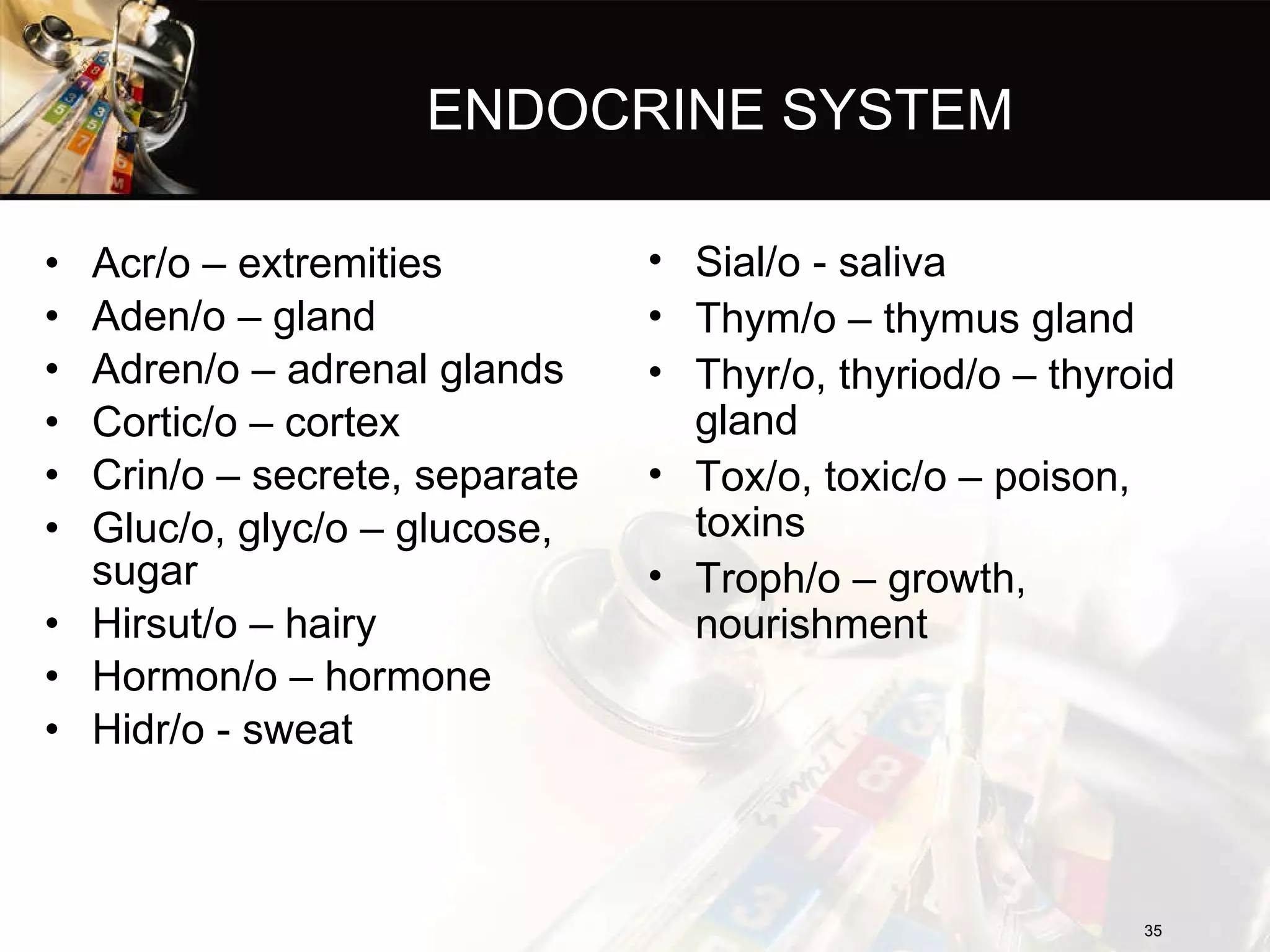 Introduction to medical terminology | PPT