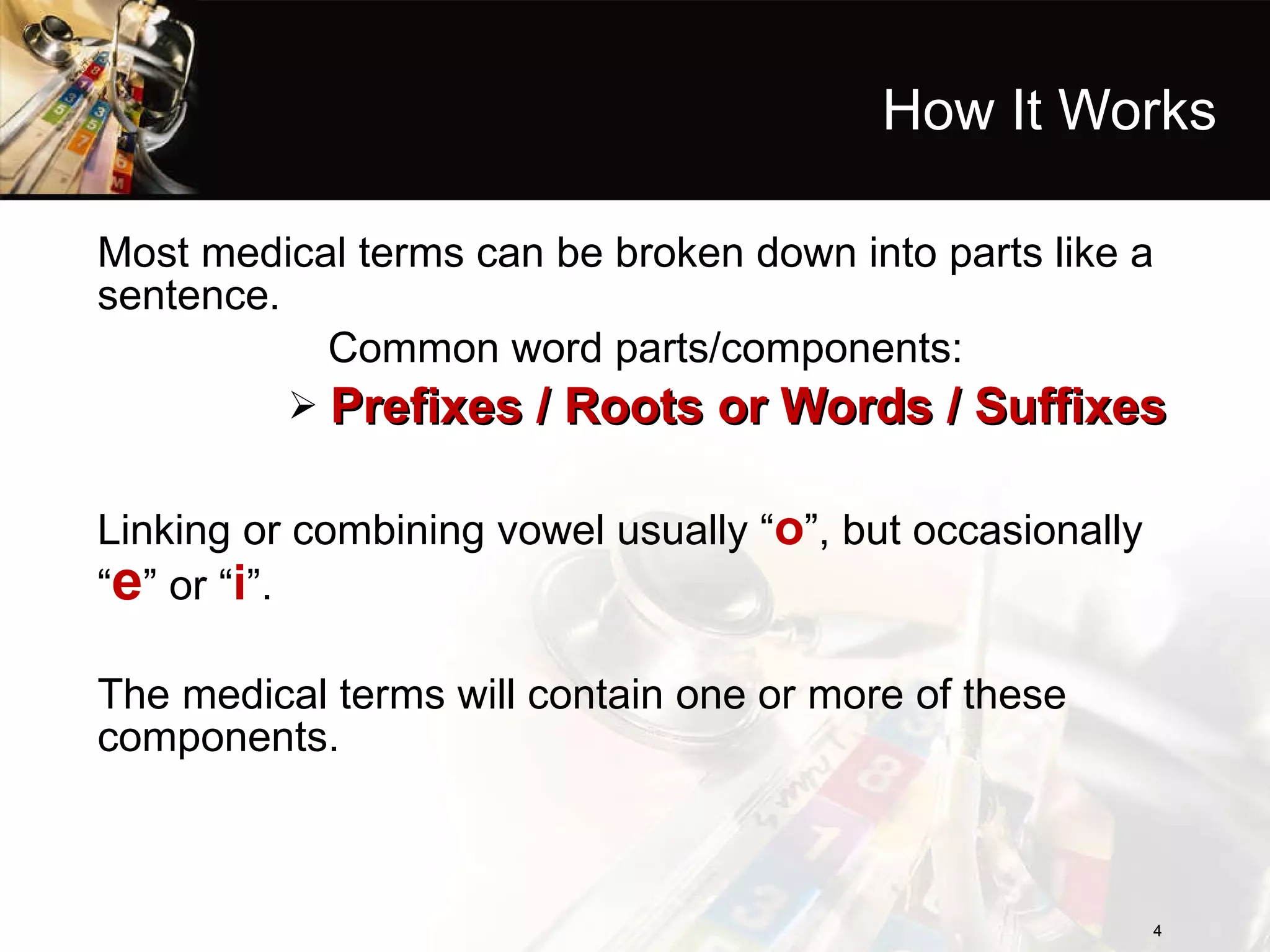 Introduction to medical terminology | PPT