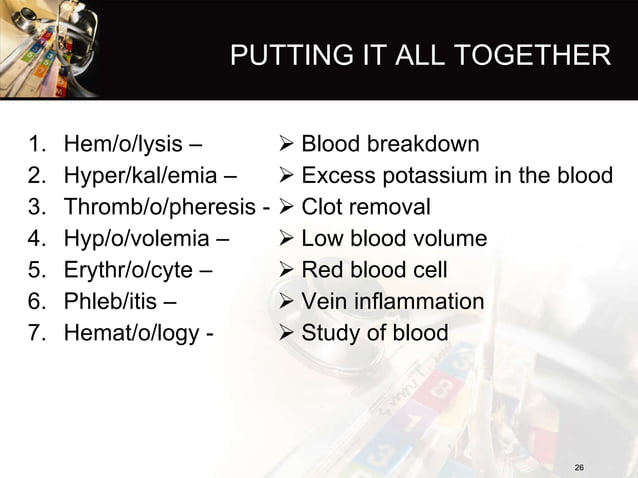 Introduction to medical terminology | PPT