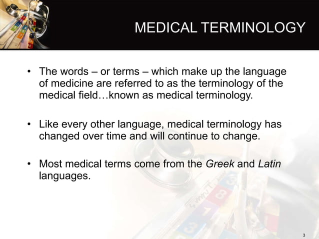 Introduction to medical terminology | PPT