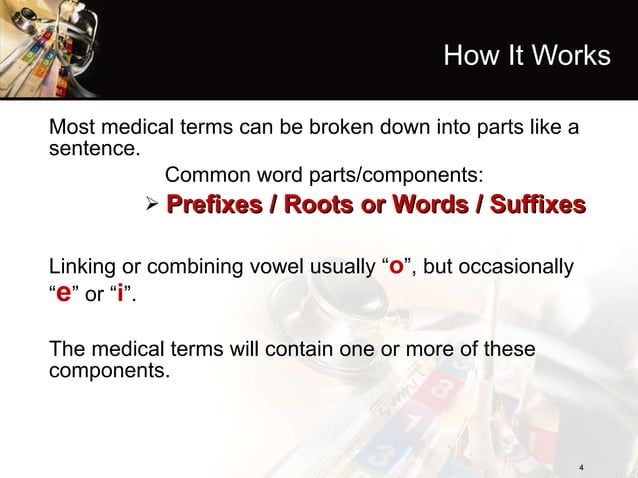 Introduction to medical terminology | PPT