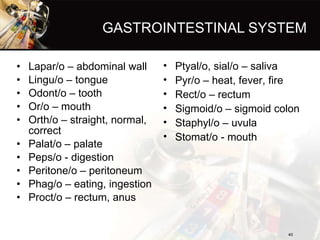 Introduction to medical terminology | PPT