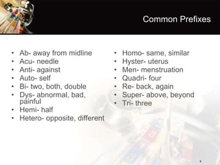 Introduction to medical terminology | PPT