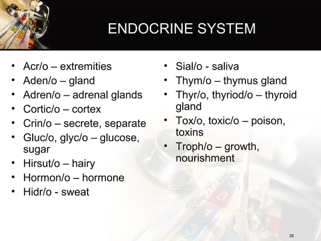 Introduction to medical terminology hss edition 11-2009 | PPT