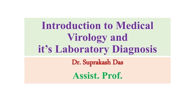 Introduction to medical virology | PPTX