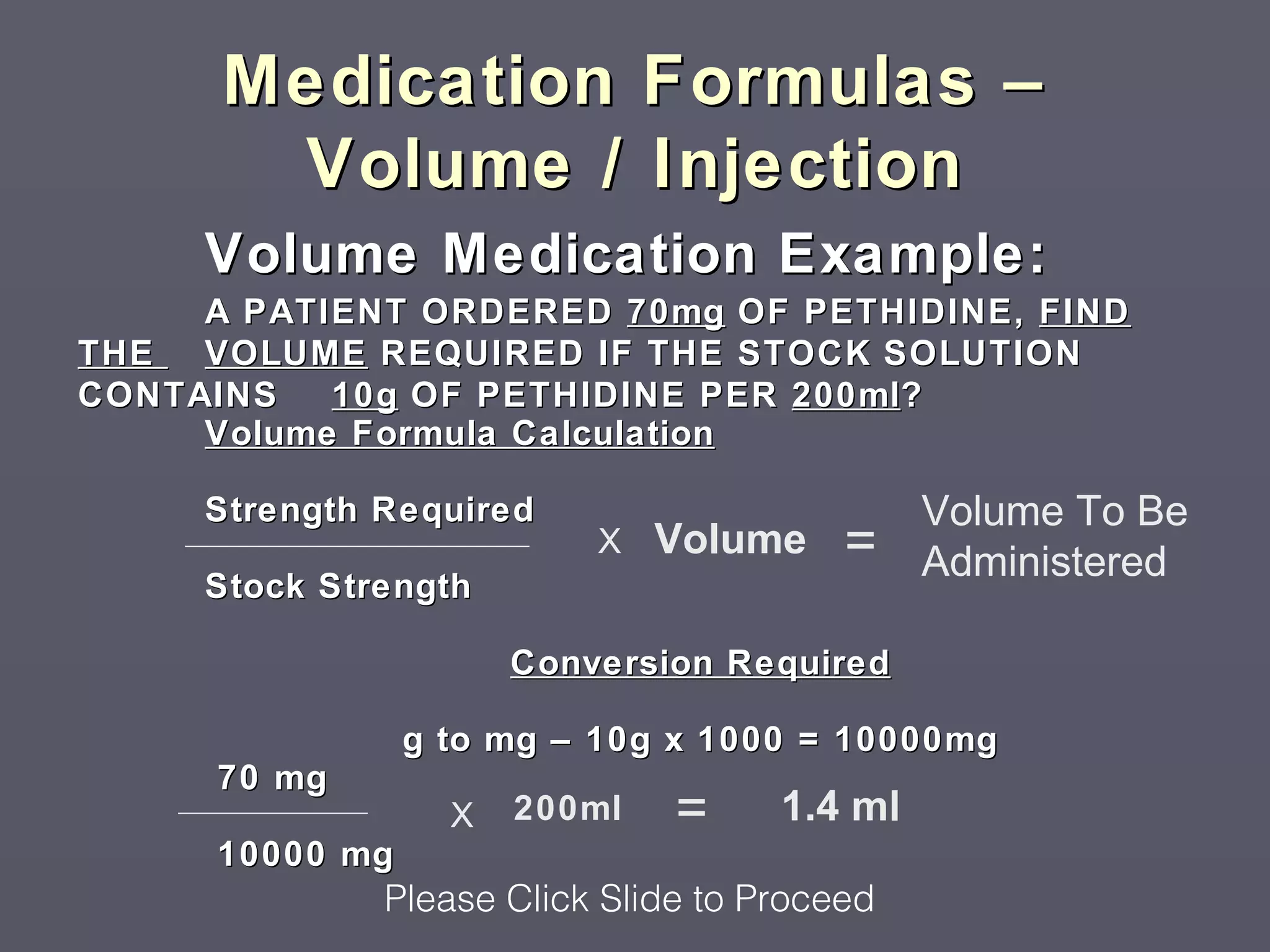 Introduction to Medication Calculations | PPT