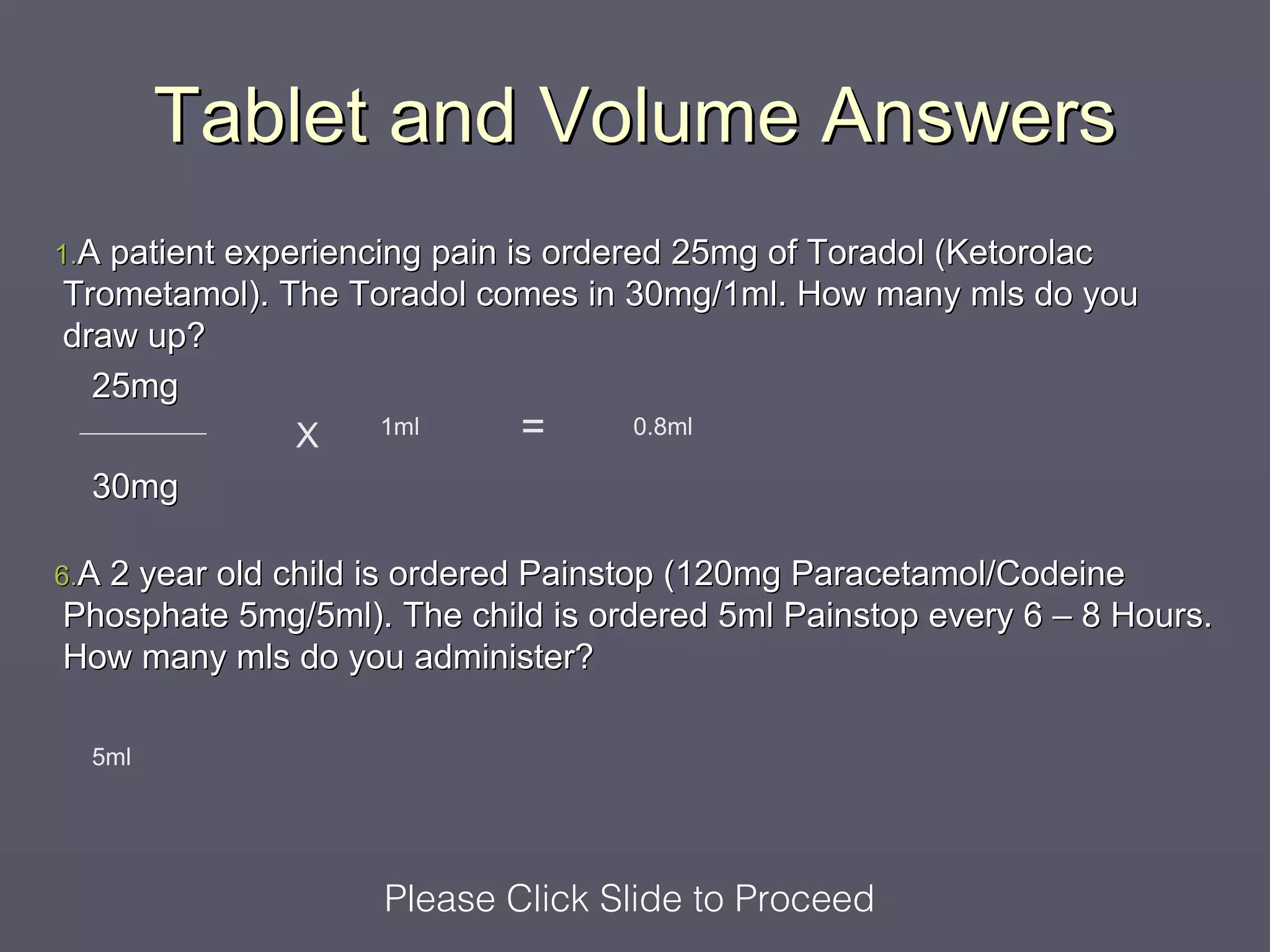 Introduction to Medication Calculations | PPT