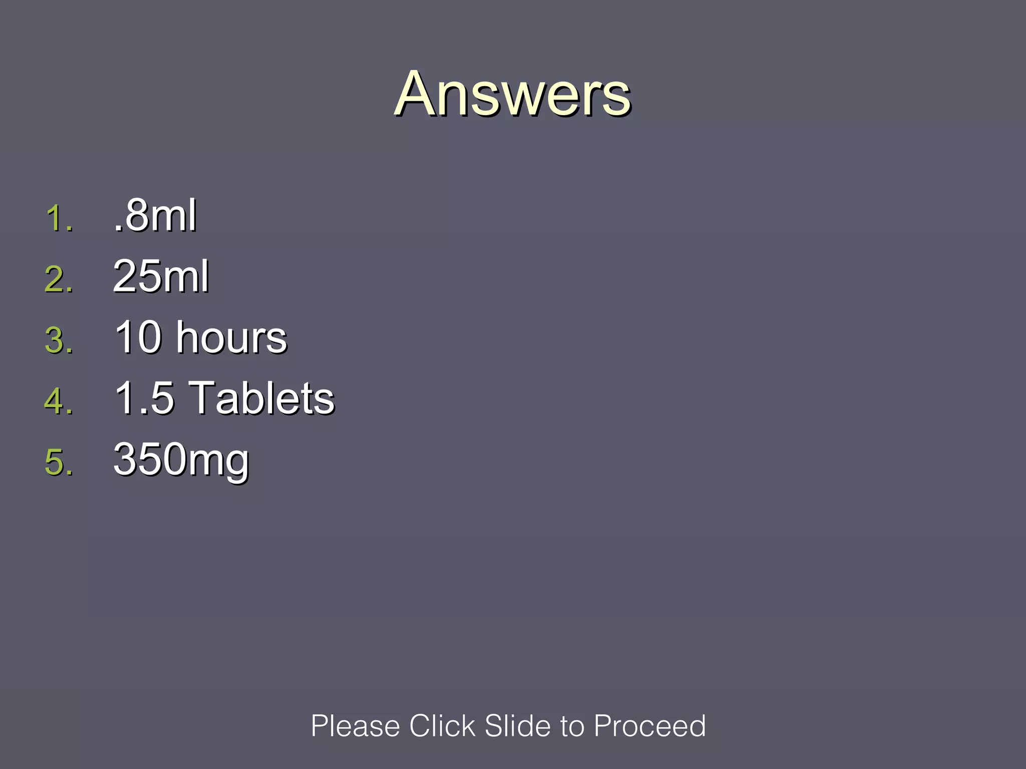 Introduction to Medication Calculations | PPT