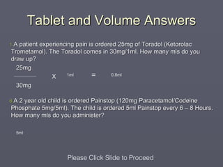 Introduction to Medication Calculations | PPT