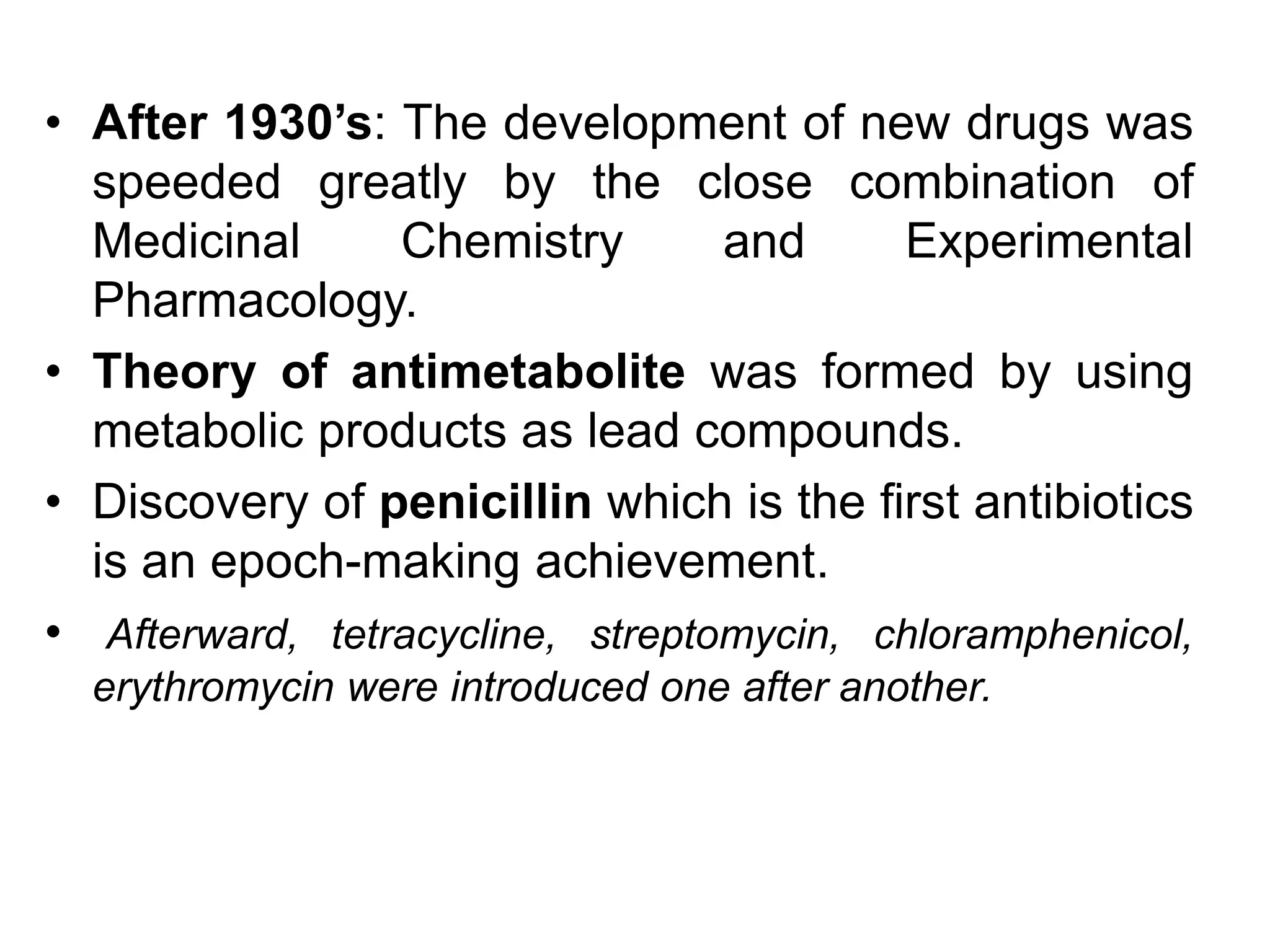 Introduction to medicinal chemistry For B. Pharm Students | PPT