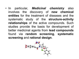 Introduction to medicinal chemistry For B. Pharm Students | PPT