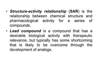 Introduction to medicinal chemistry For B. Pharm Students | PPT