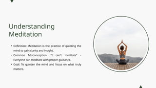 Introduction to Meditation, Consciousness, and Dreams | PPTX
