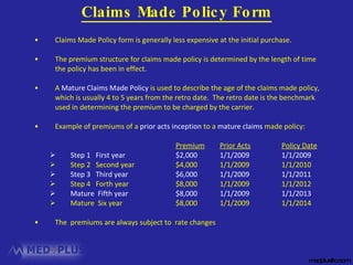 Introduction To Med Mal Insurance | PPT