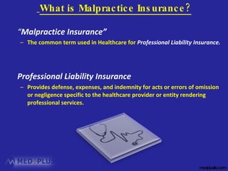 Introduction To Med Mal Insurance | PPT