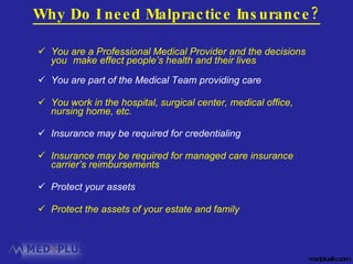 Introduction To Med Mal Insurance | PPT