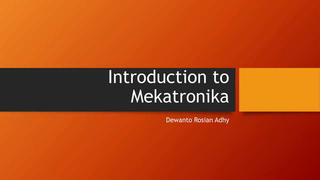 Introduction to Mekatronika.pptx