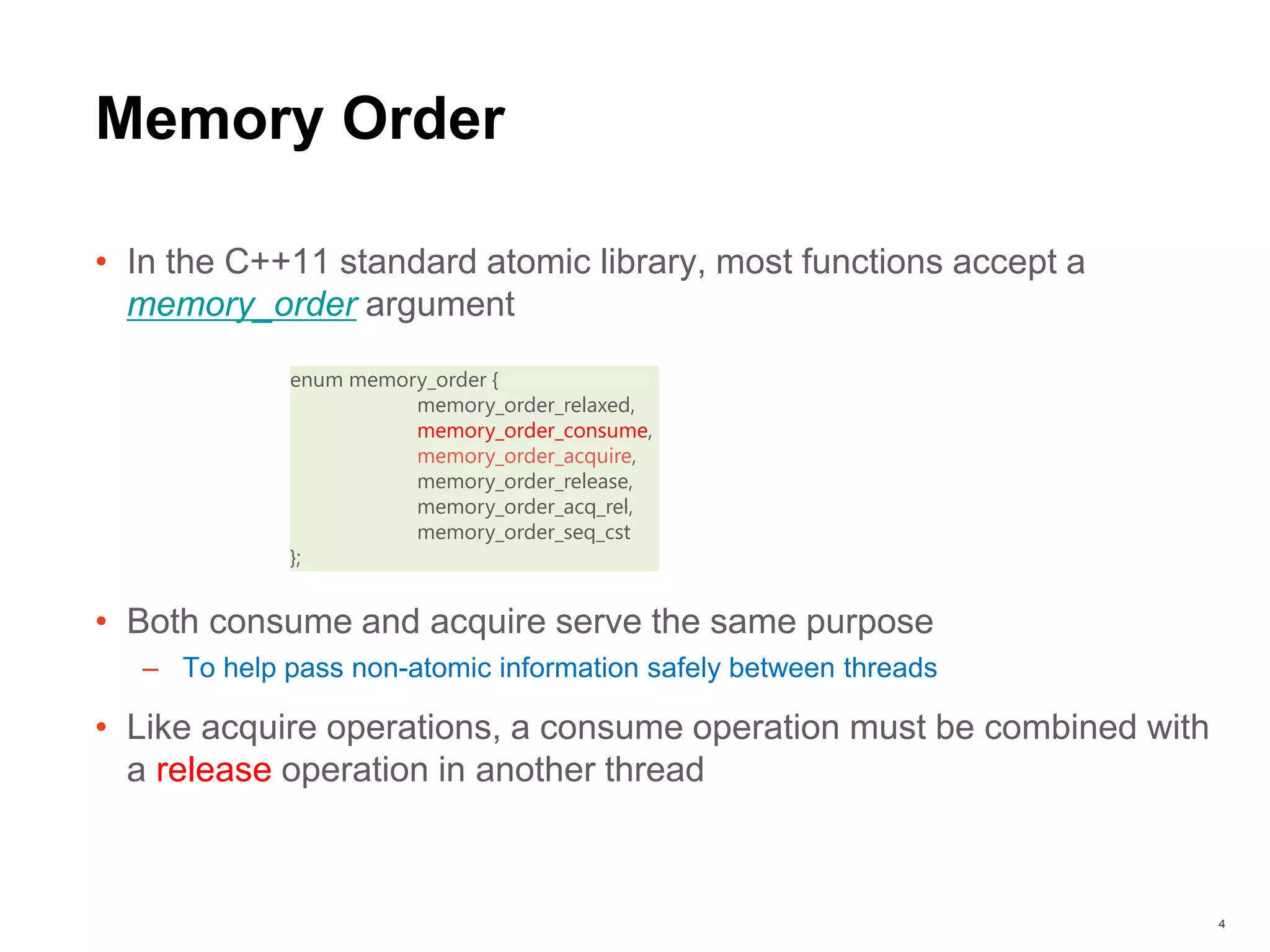 Introduction to memory order consume | PPTX