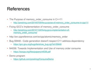 Introduction to memory order consume | PPT