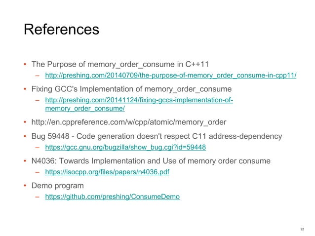 Introduction to memory order consume | PPT