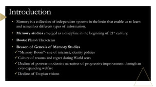 Introduction to memory studies | PPTX