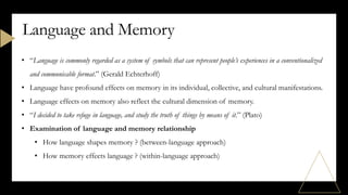 Introduction to memory studies | PPTX | Books and Literature